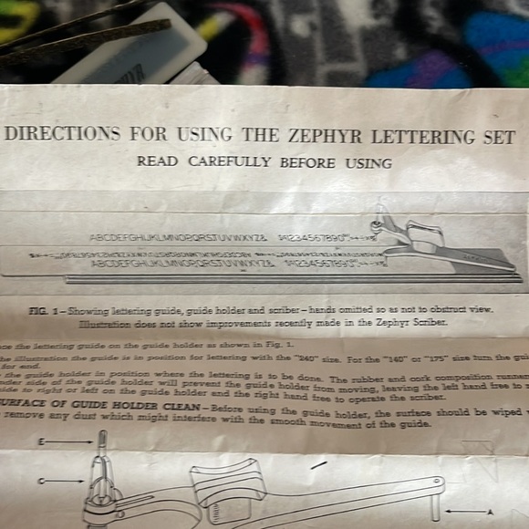 Zephyr | Art | Vintage Zephyr Lettering Set | Poshmark
